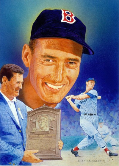 'Ted Williams copyright Alan Nahigian' by Alan Nahigian - Illustration ...