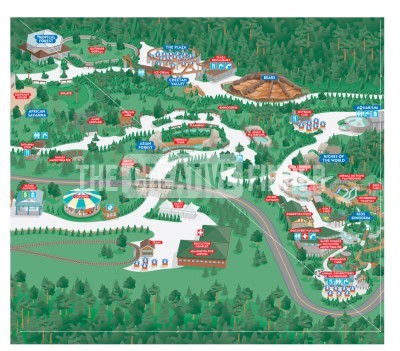 '3D Zoo Map Illustration' by Emery Pajer - Illustration from