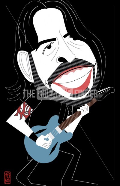 'Dave Grohl (Foo Fighters)' by Hiroshi Mizuno - Illustration from Japan