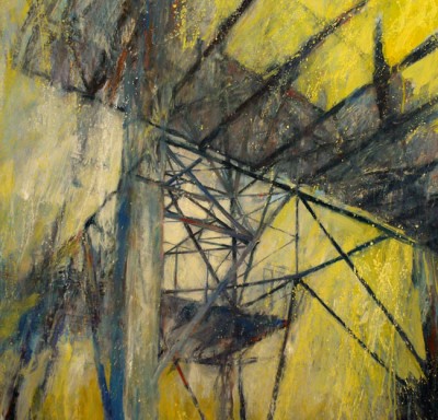 'Pylon (detail)' by Karen Laird - Painting from United Kingdom