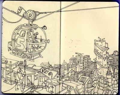 'Cable car' by Phill Burrows - Illustration from United Kingdom