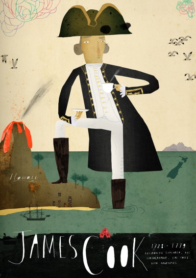'Captain James Cook' by Patrick Latimer - Illustration from South Africa