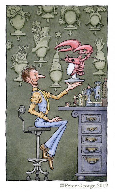 'The Lobster Hat' by Peter George - Illustration from