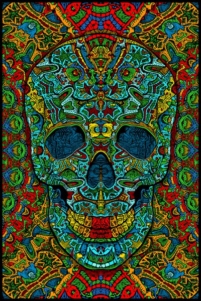'Electric Skull' by chris pinkerton - Illustration from United States