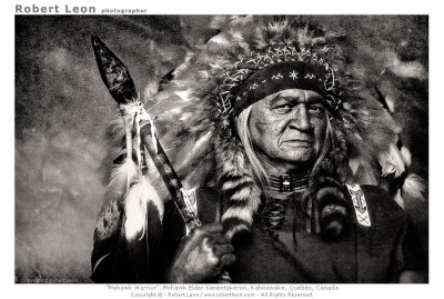 '"Mohawk Warrior". Mohawk Elder Kanentakeron, Kahnawake, Quebec, Canada ...