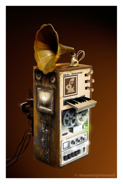'Retro Music Box.Promotional image for brown bunny recordings' by Steph ...